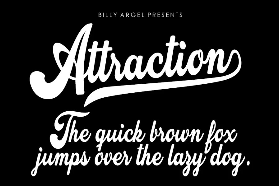 Attraction Personal Use Font | Download Free Font | FontChase